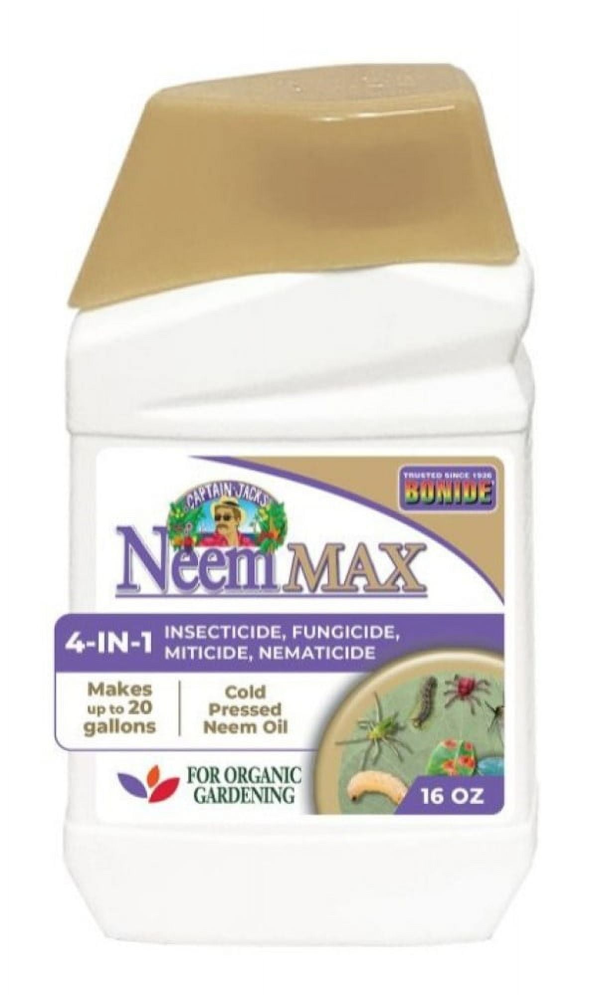 Bonide 26 Captain Jack's Neem Max Concentrate for Plants, Organic Cold ...