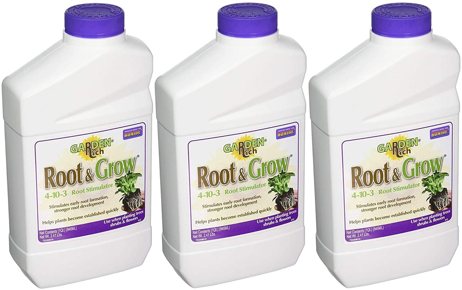 Bonide 412 Root N' Grow Stimulator, 1-Quart Pack of 3 - Walmart.com