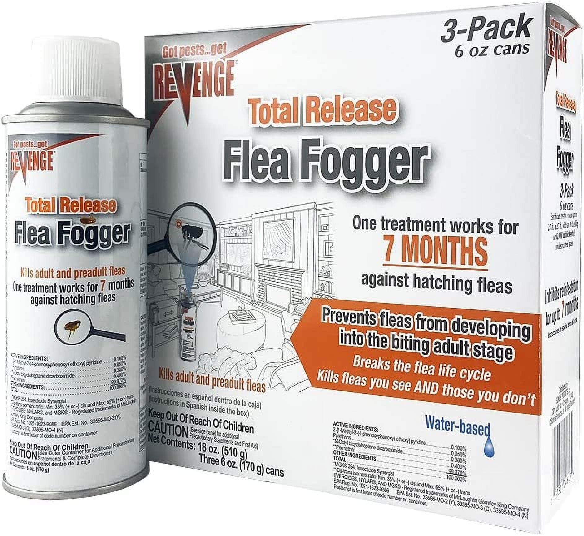 Bonide Revenge Flea Fogger, 6 oz - Pesticide, Insecticide, Ant, Tick ...