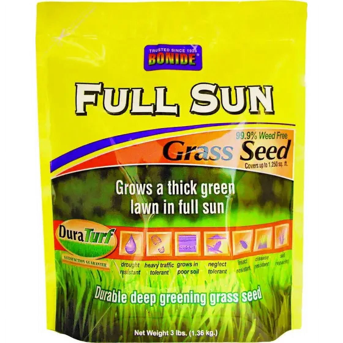 Bonide 60202 Full Sun Grass Seed, 3 Pound Bag, Each - Walmart.com