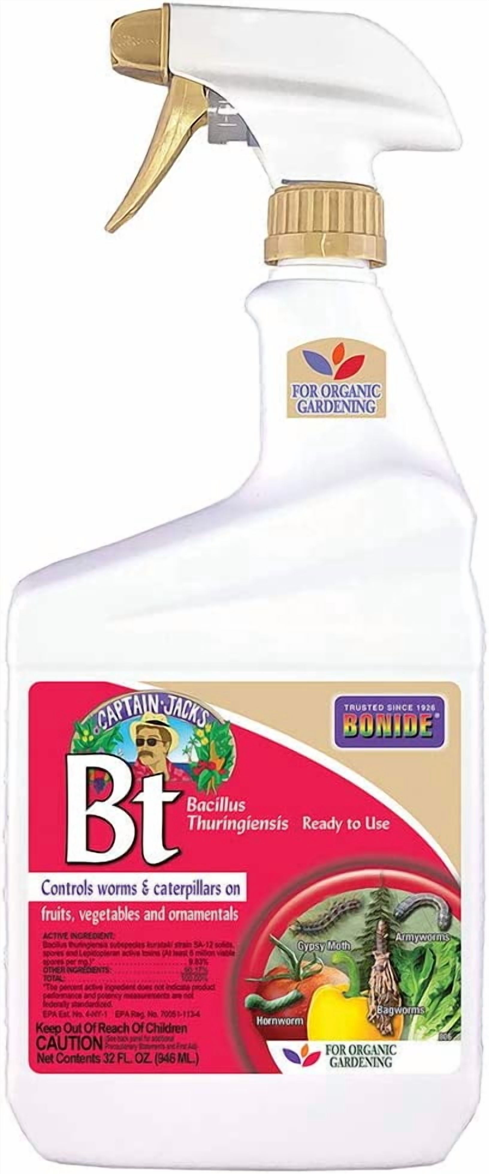 BONIDE, Insect Killer Spray, Quart, Organic Gardening Ready-to-Use ...