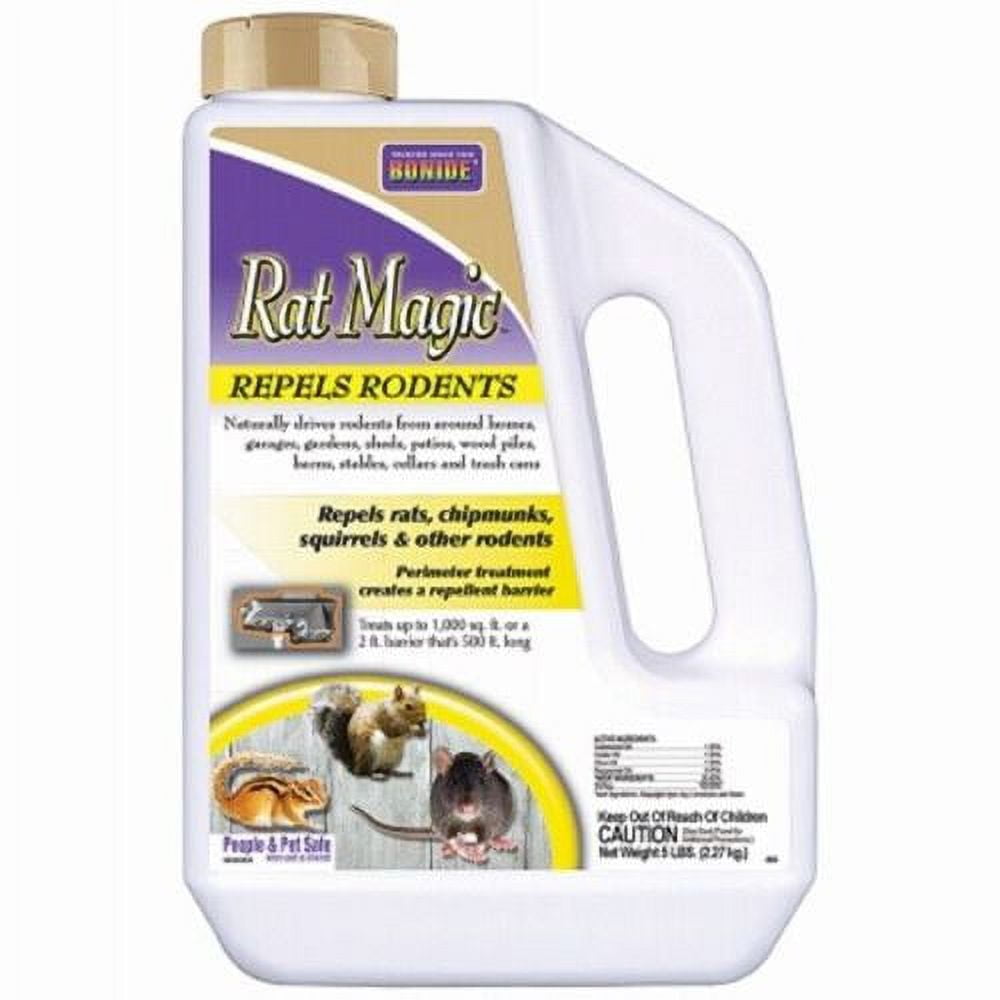 Bonide Rat Magic Natural Rodent Repellent Granule - Outdoor Use - 5 lbs ...