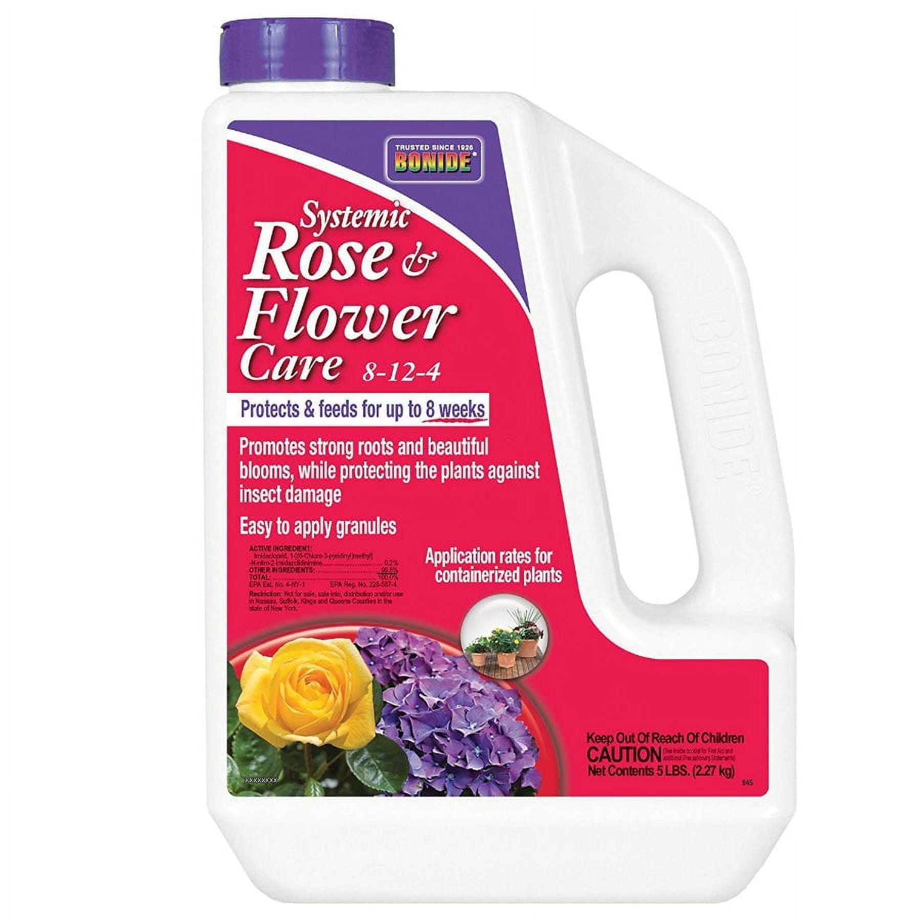 Bonide 945 Systemic Rose & Flower Insecticide Plus Fertilizer, 8-12-4 ...