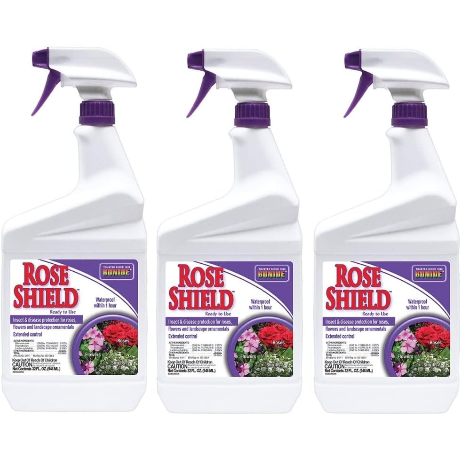 Bonide 982 32 oz RTU Rose Shield Combination Insect Spray - Quantity 3 ...