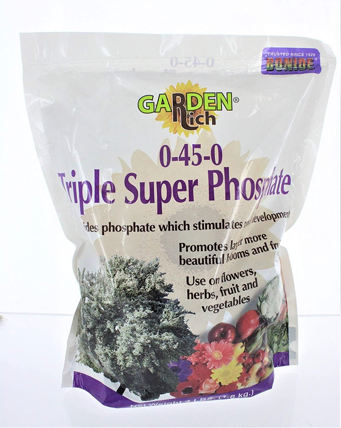 BONIDE Triple Super Phosphate Fertilizer, 0-45-0 Formula, 4 lb ...