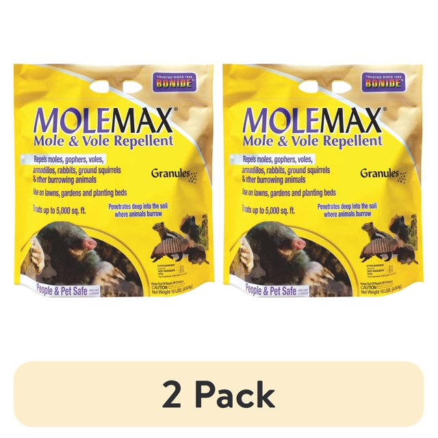 (2 pack) Bonide Mole Max 10 lb Mole & Vole Repellent Granules Ready-to-Use - Walmart.com