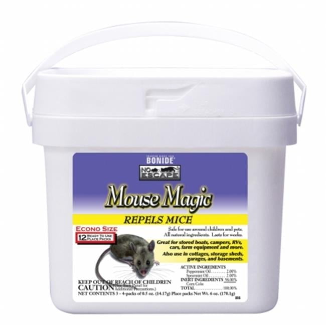 Bonide Mouse Magic Mint Scent Rodent Repellent - 12 Pack Indoor Pest ...