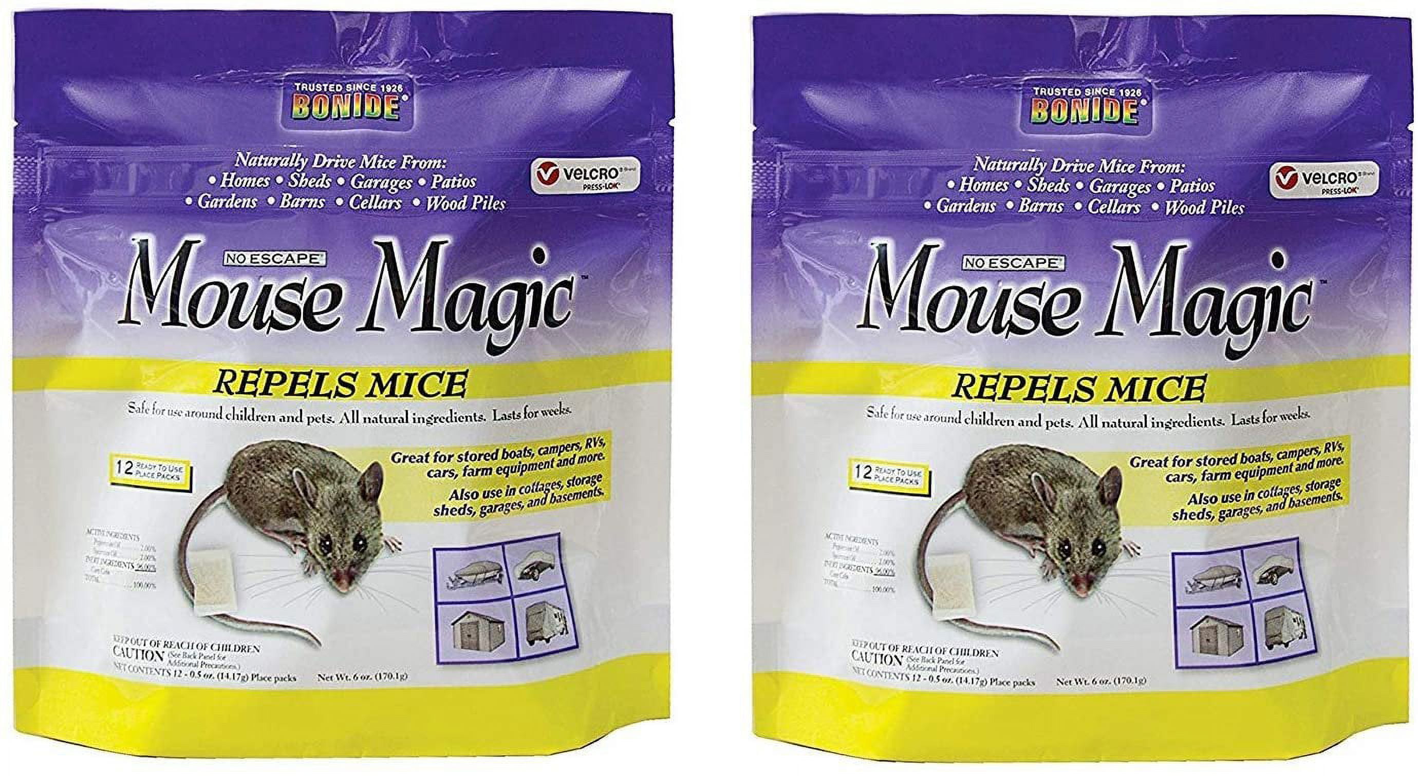 Bonide Mouse Magic Natural Mint Repellent for Mice, Indoor Use, 2 Pack ...