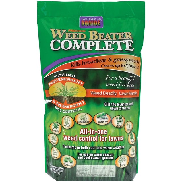 Bonide 60476 Lawn Pre-Emergent Control, Killer Weed Beater Complete ...