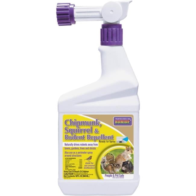 Bonide Natural Rodent Away, Quart Ready to Spray Chipmunk Repellent ...