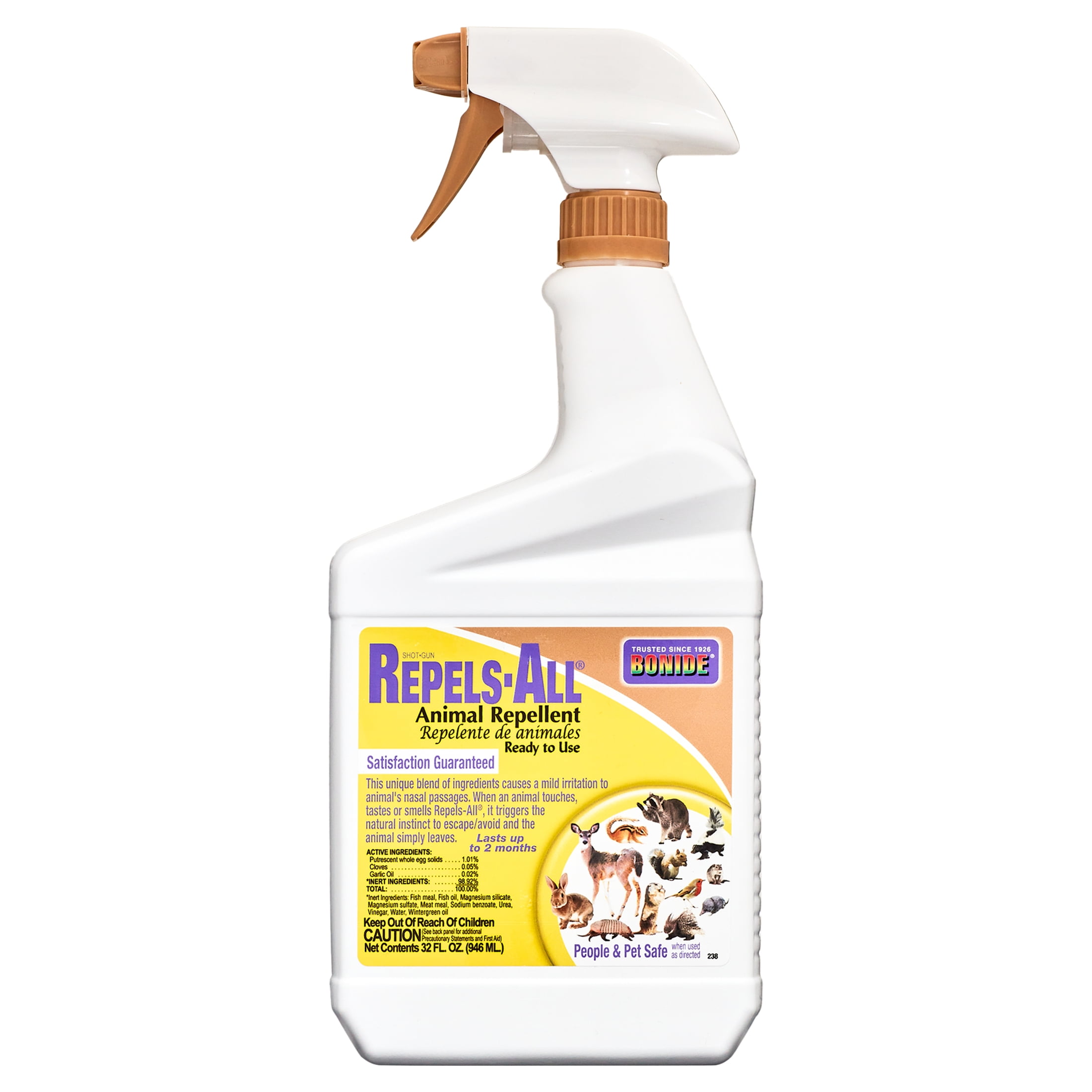 Bonide Repels All 32 oz Animal Repellent Ready-to-Use Spray for Outdoor ...