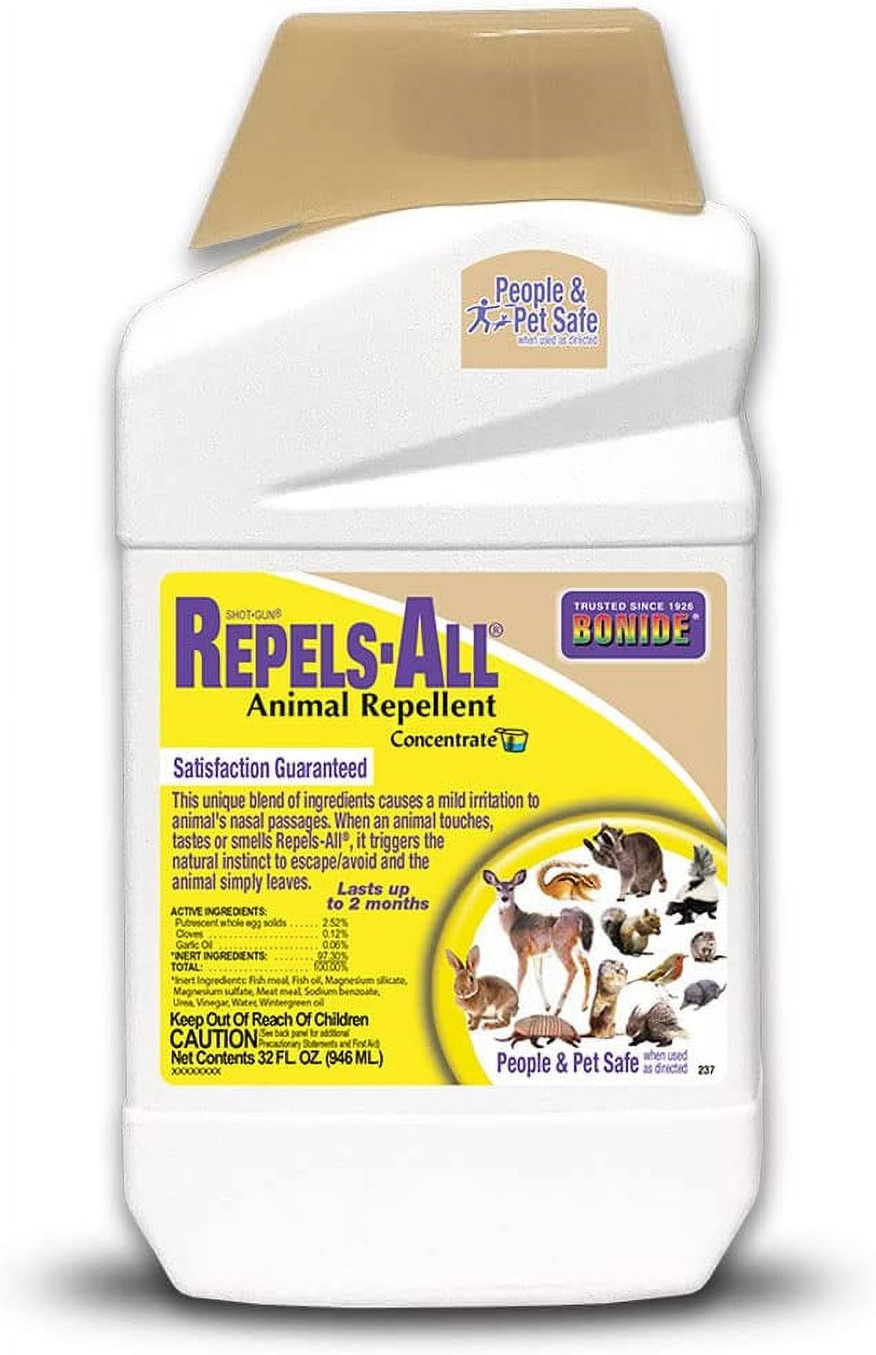 Bonide Repels-All Animal Repellent, 32 oz Concentrate, Outdoor Garden ...