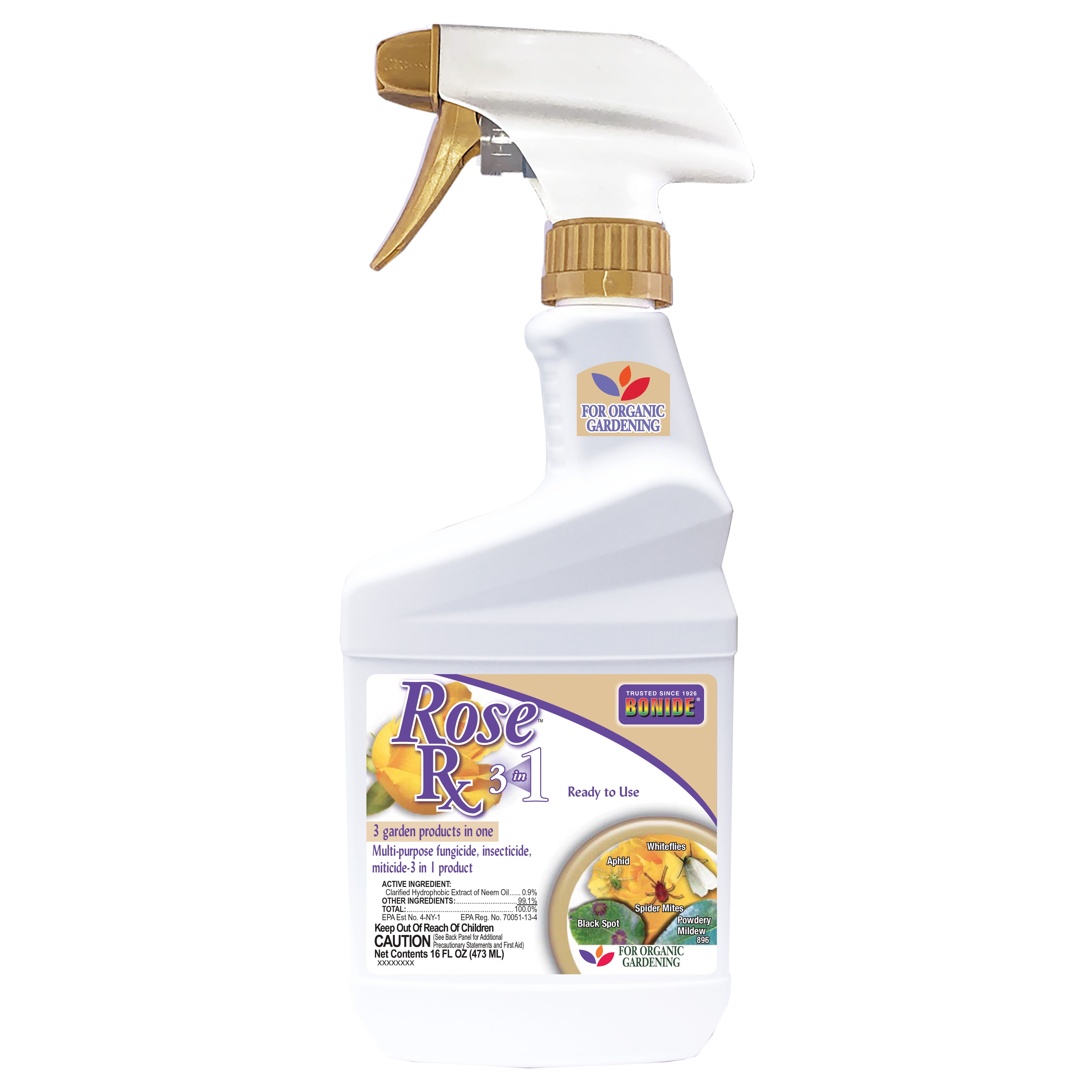 Bonide Rose Rx Multi-Purpose Fungicide, Insecticide and Miticide, 16 oz ...