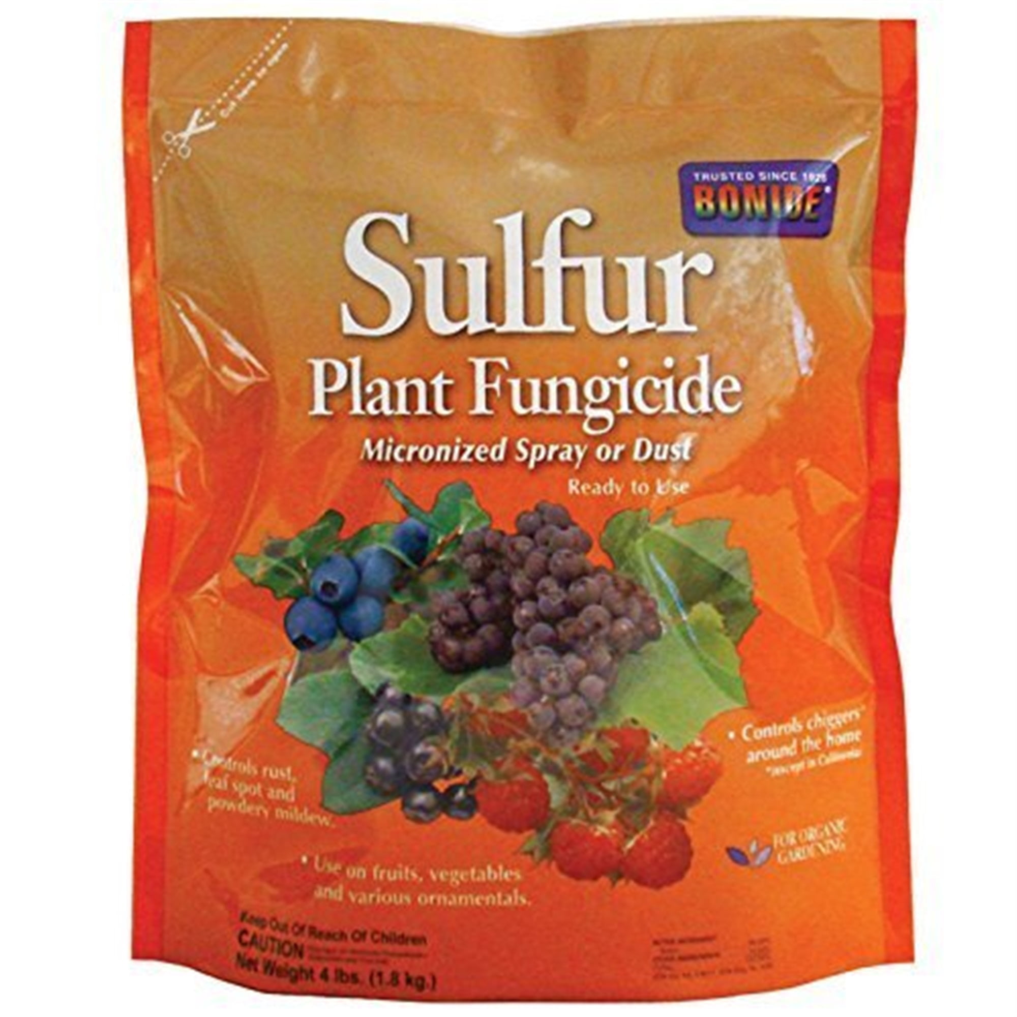Bonide Sulfur Plant Fungicide Organically Controls Rust Leaf Spot and ...