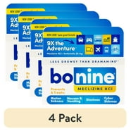 Bonine Motion Sickness Protection Chewable Tablets 16 tablets nausea (2 ...