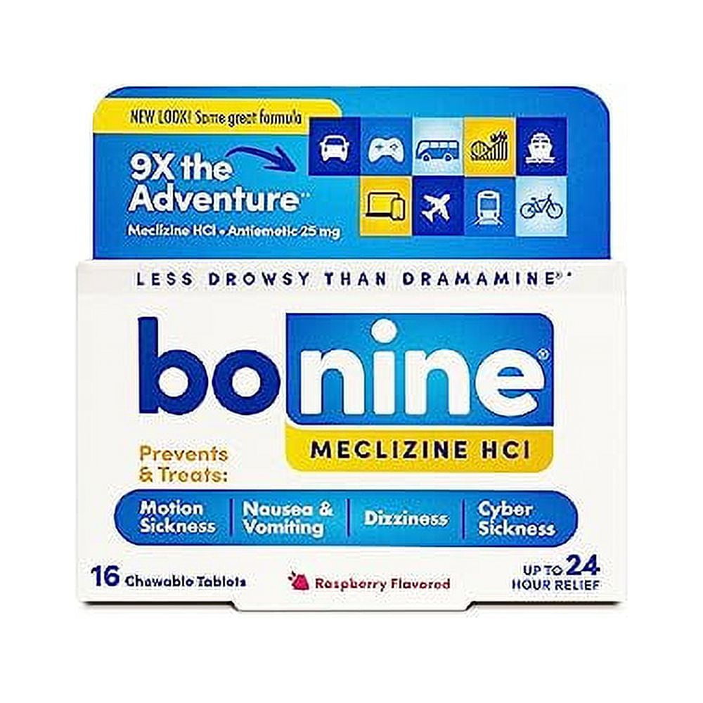 Bonine Non-Drowsy Motion Sickness Relief - Chewable Tablets with ...