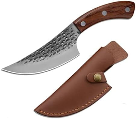 Boning Knife, Full Tang Handle Kitchen Chef Knife 5.5" Inch Slaughter ...