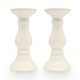 "Bonita Home 9"" Ceramic Candlestick Holders Set, Pillar/Taper Candles ...