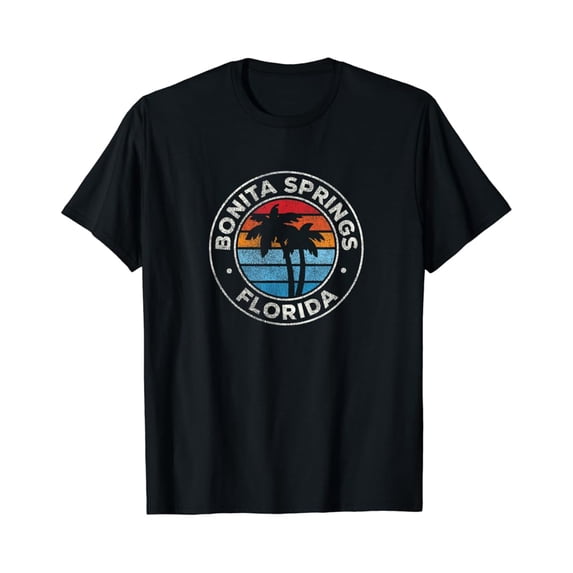 Bonita Springs Florida FL Vintage Graphic Retro 70s T-Shirt - Walmart.com