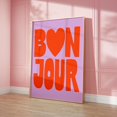 Bonjour Bold French Quote Typography Print - Walmart.com