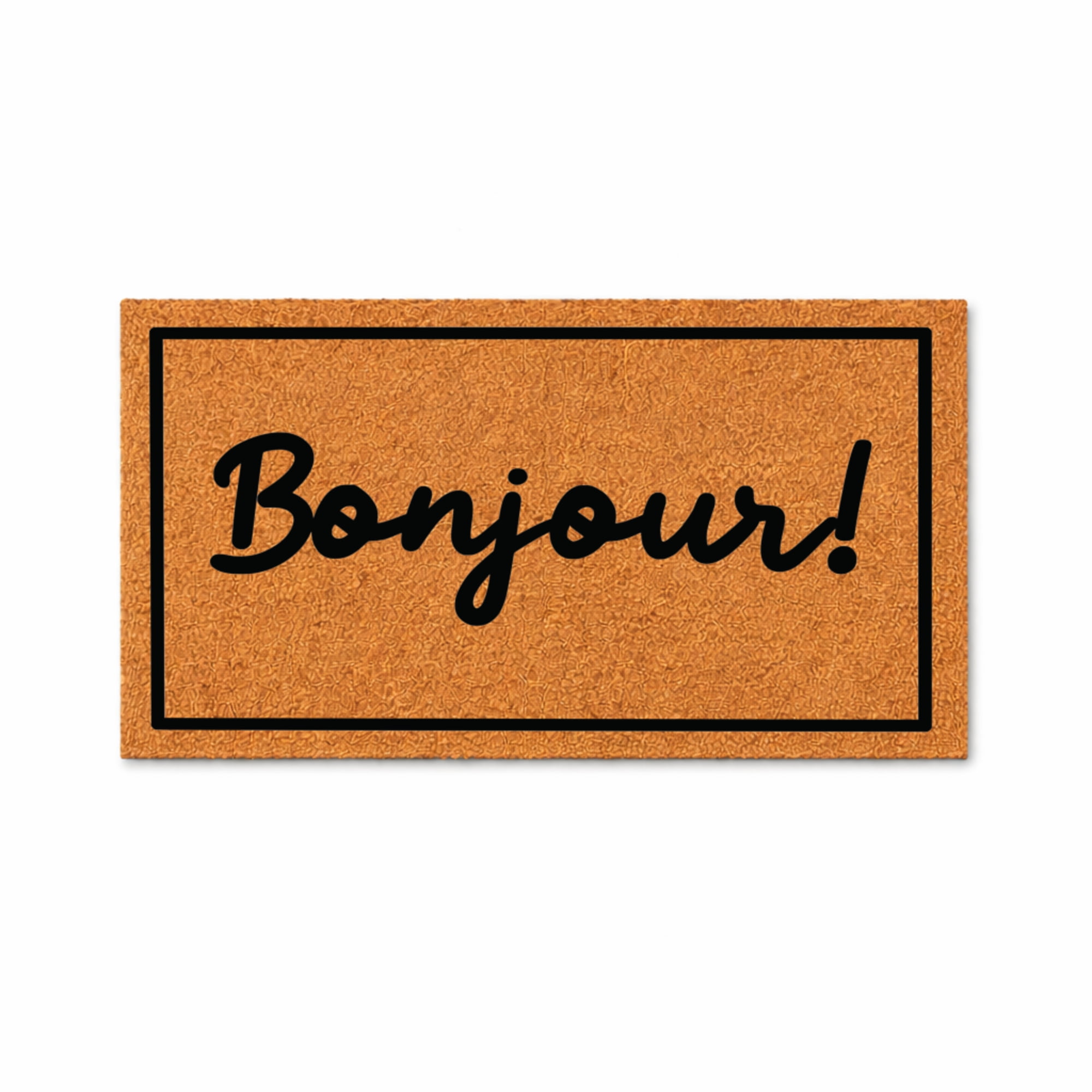 Bonjour Welcome Doormat, Decorative Entryway Door Mat, Non Slip Indoor ...