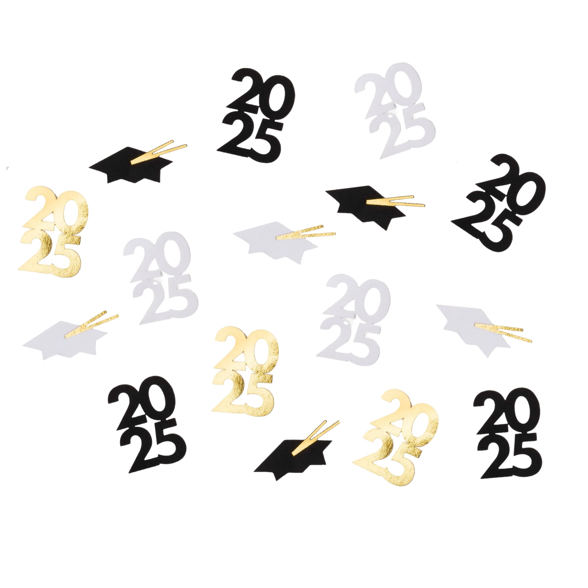 Bonjour Fête Black, White STF9 & Gold Graduation 2025 Confetti ...