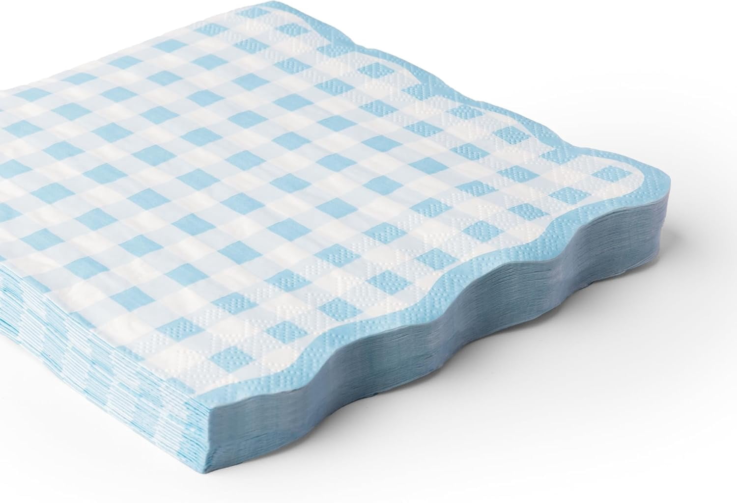 Bonjour Fête Light Blue Gingham Paper Party Dinner Napkins | Premium ...