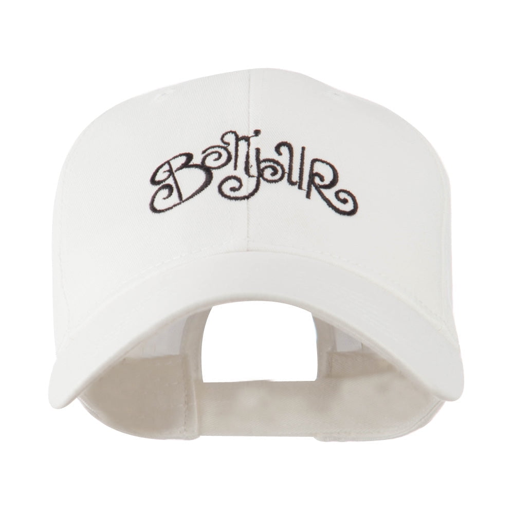 Bonjour French Embroidered Cap - White OSFM - Walmart.com