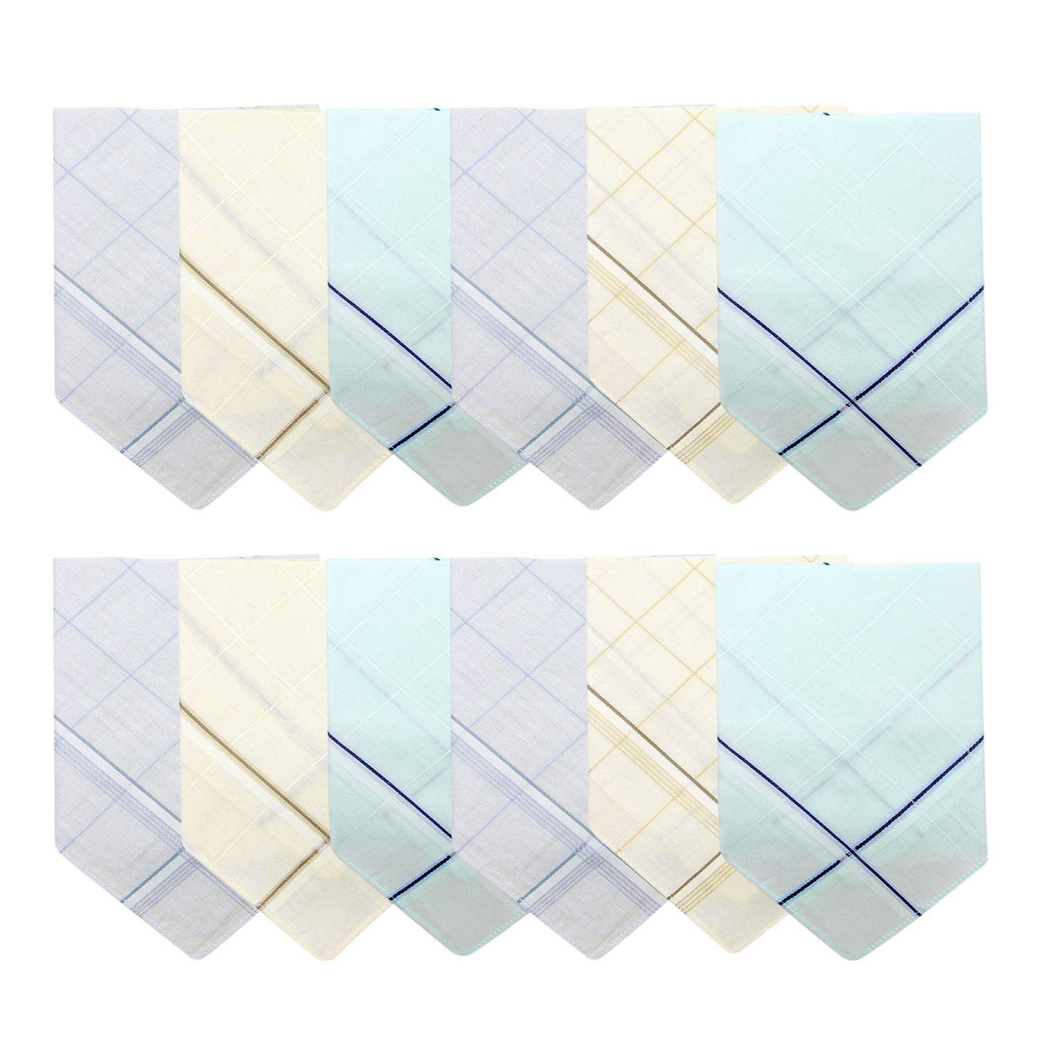Bonjour Men'S Cotton Handkerchief In Pastel Colours-Pack Of 12 ...