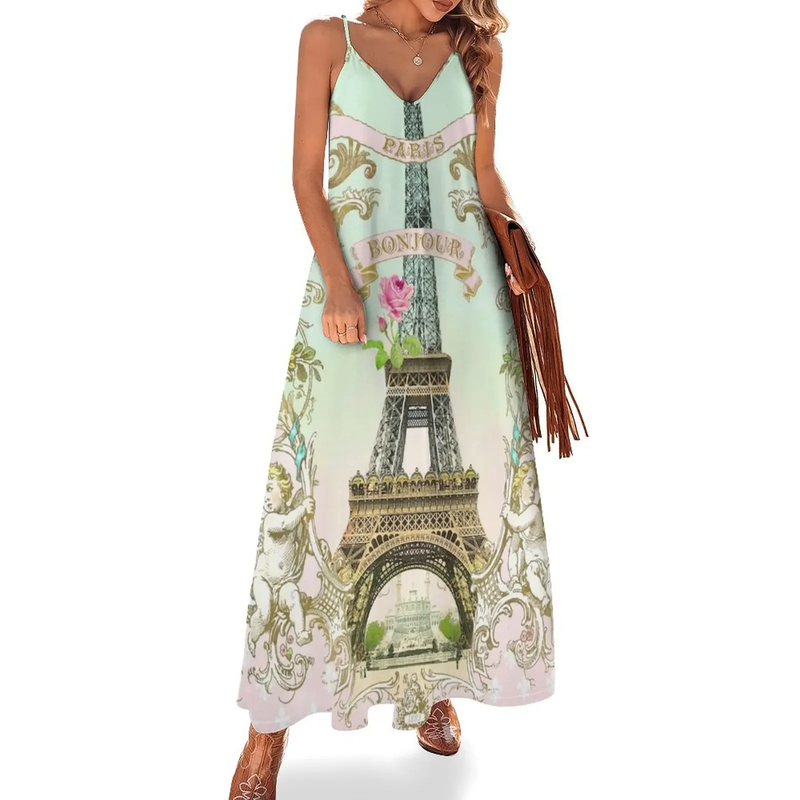 Bonjour Paris Sleeveless Dress clothing women summer 2024 Dresses gala Female dress Woman ...