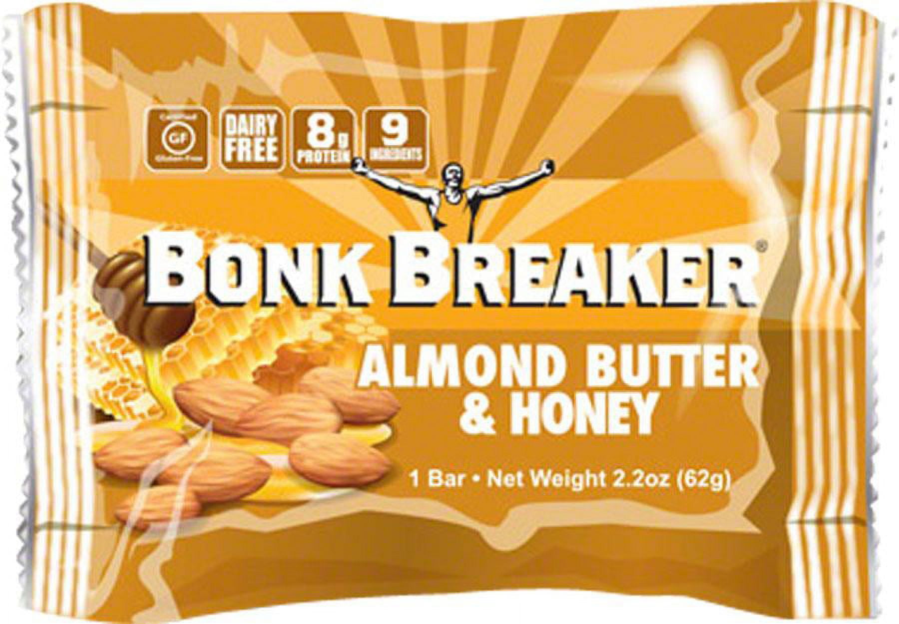 Bonk Breaker Energy Bar: Almond Butter and Honey, Box of 12 - Walmart.com