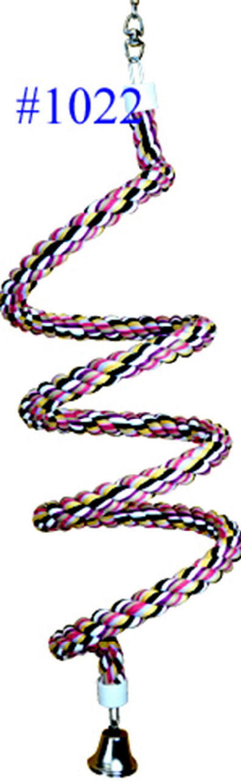 Bonka Bird Toys 1022 Huge Rope Coil Boing Swivel Swing Parrot Cage Toy ...