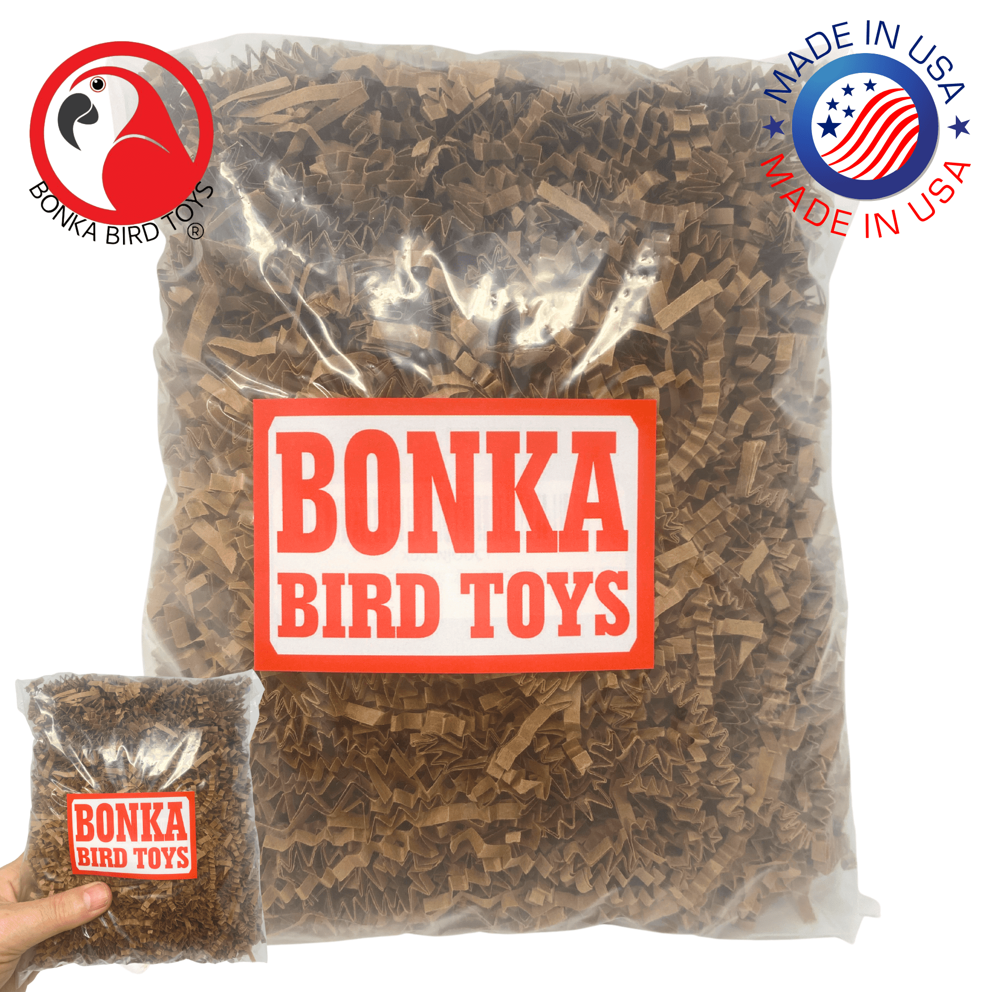 Bonka Bird Toys 1574 Natural Crinkle Paper - Walmart.com