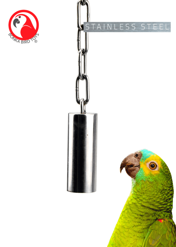 Bonka Bird Toys 1643 Medium Stainless Steel Pipe Bell Durable Noise ...
