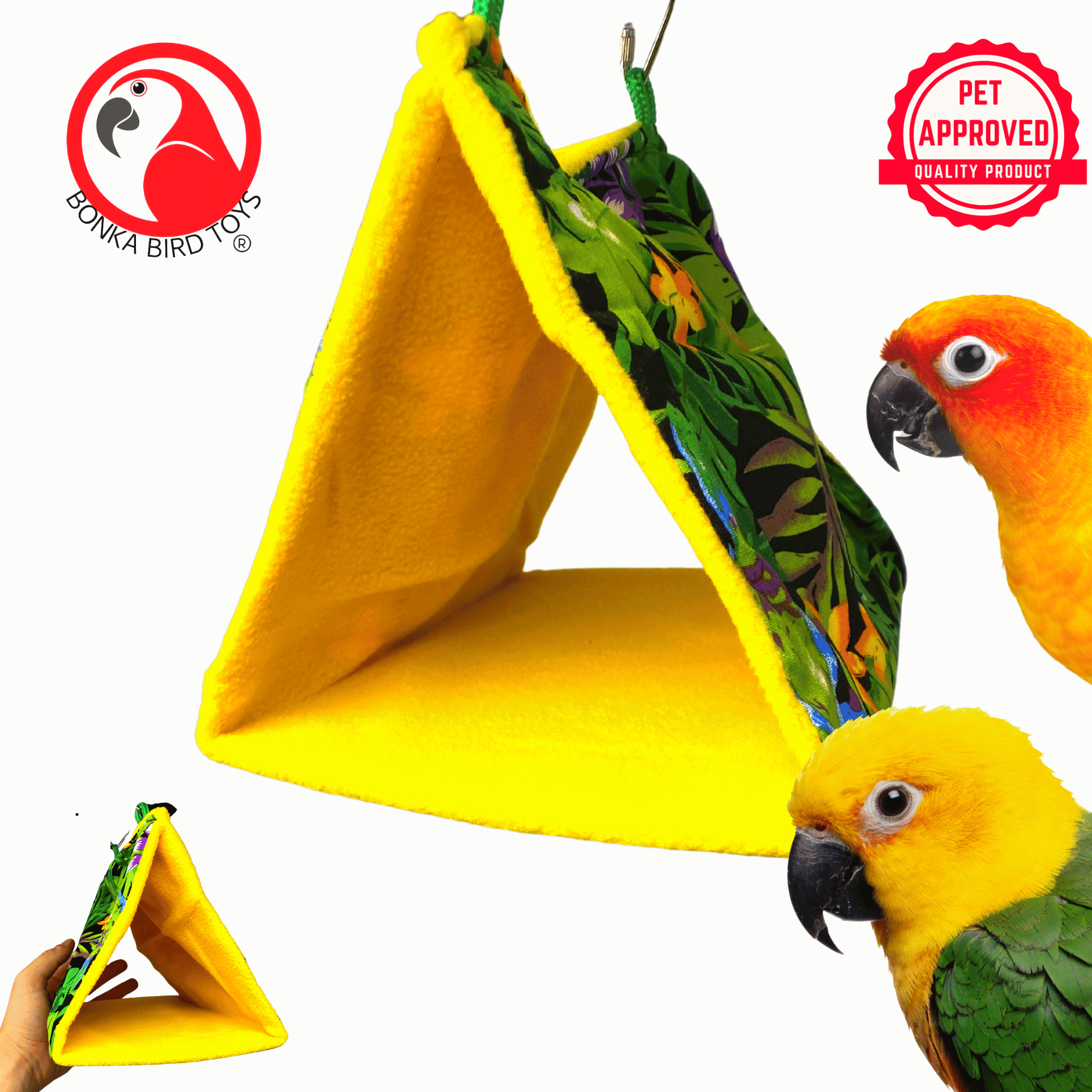 Bonka Bird Toys 1690 Medium Happy Hut Cozy Nest Hide Away Bird Toy ...
