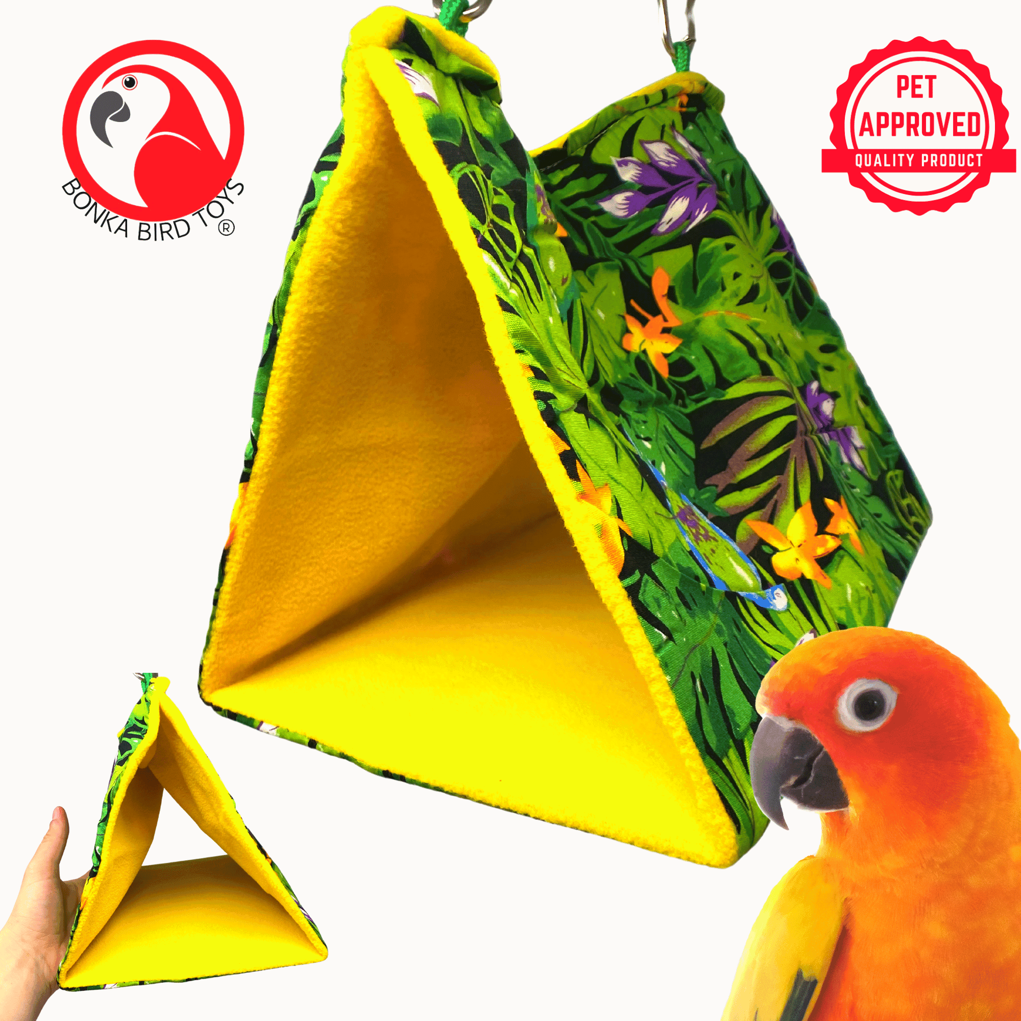 Bonka Bird Toys 1691 Large Happy Hut Cozy Nest Hide Away Bird Toy ...