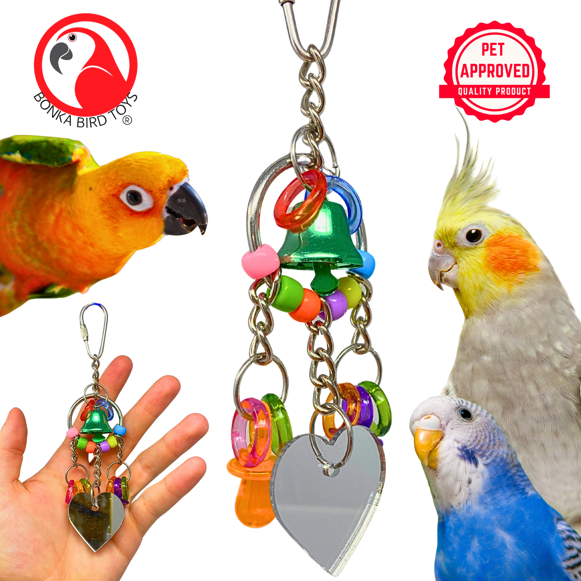 Bonka Bird Toys 1763 Heart Charm - Walmart.com