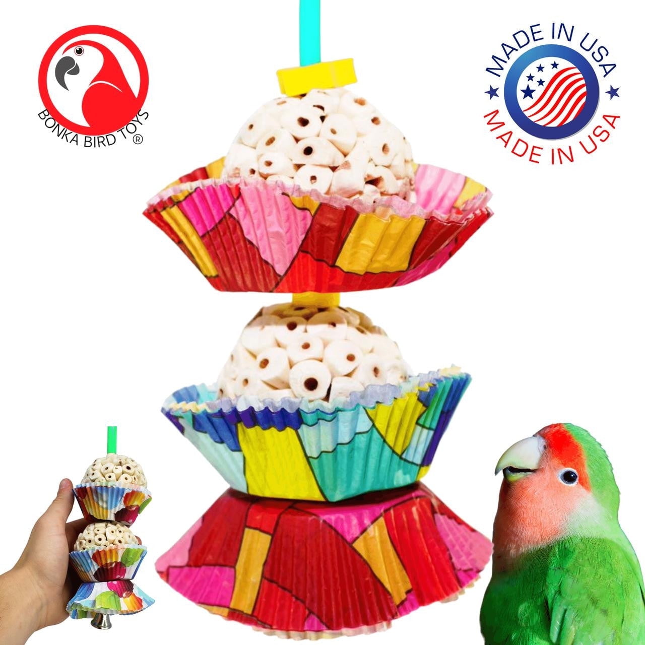Bonka Bird Toys 1932 Two Cake - Walmart.com