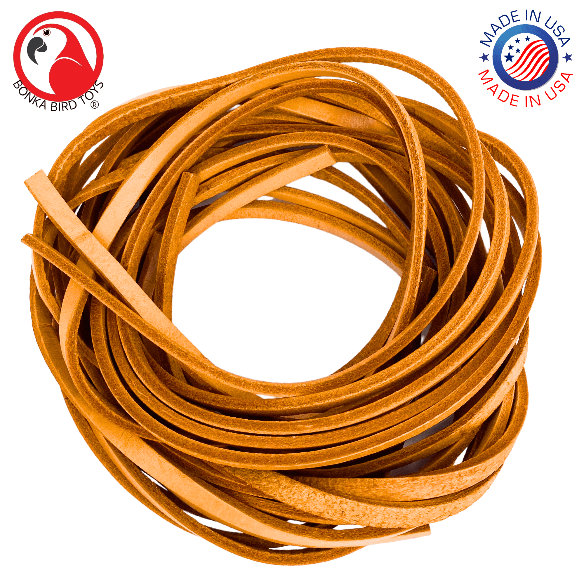 Bonka Bird Toys 2002 Pk6 Thick Leather Strands 48" x 1/4" DIY Parrot ...