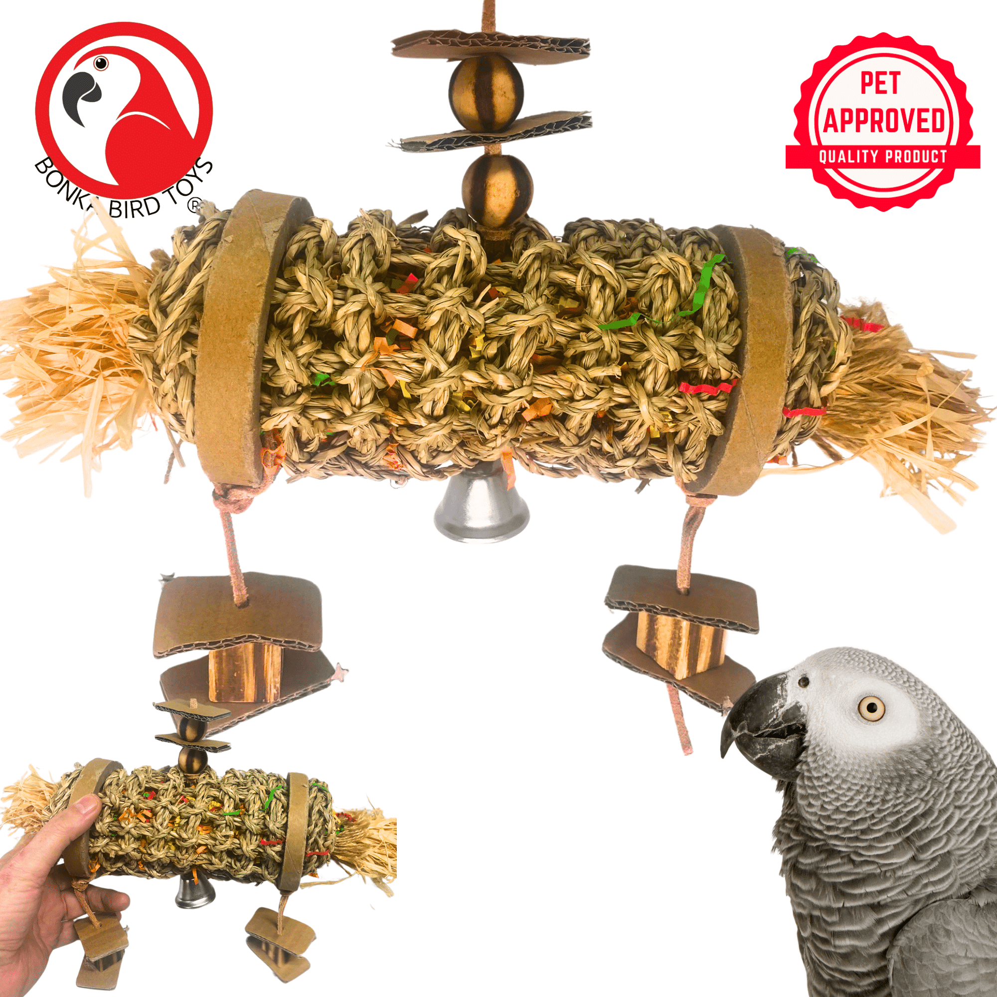 Bonka Bird Toys 2152 Medium Shred Roll - Walmart.com