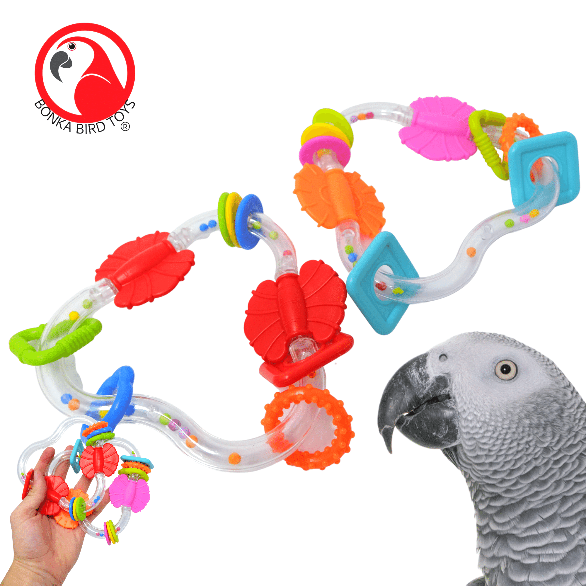 Bonka Bird Toys 2543 PK2 Puzzle Play Large Foot Talon Parrot Cage Toy ...