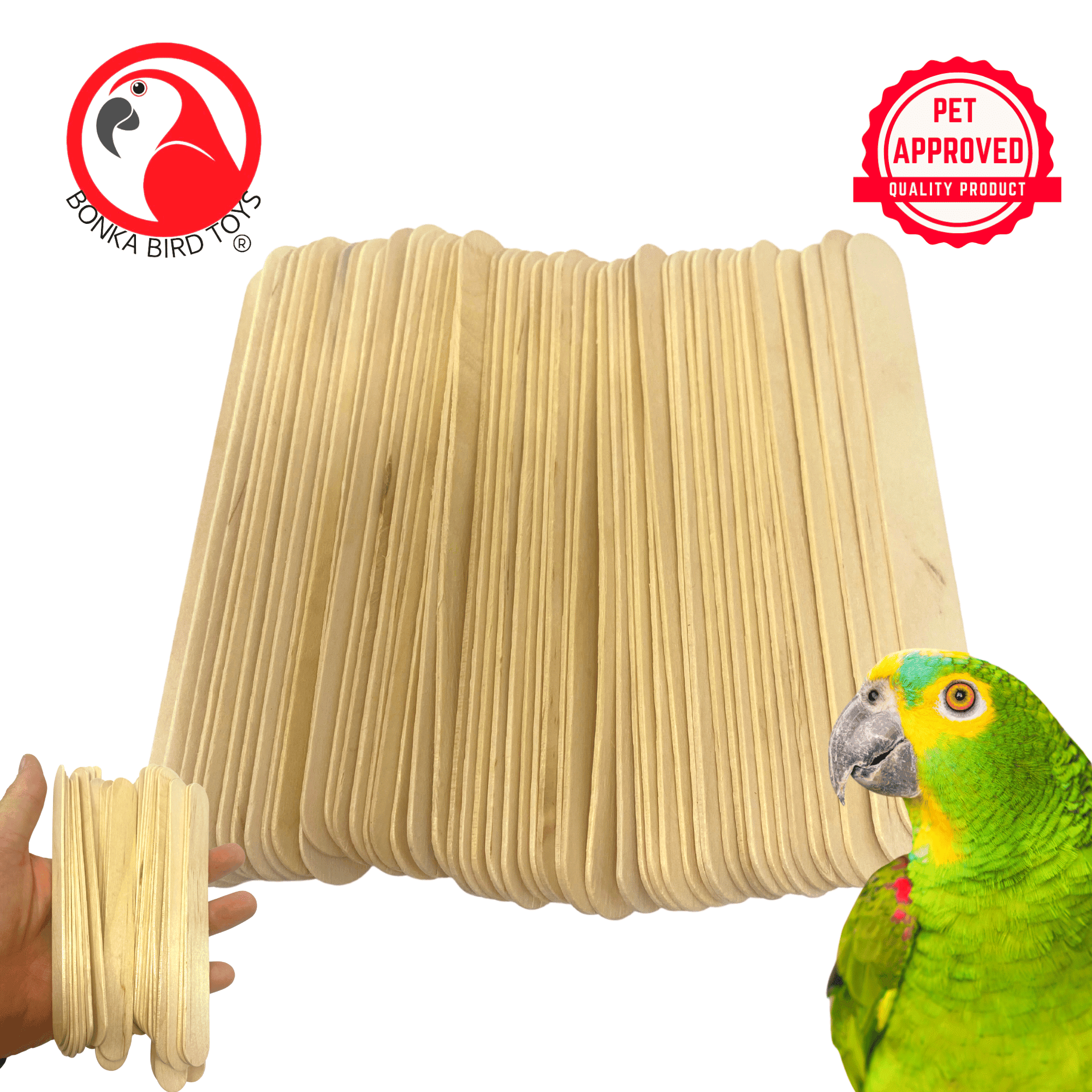 Bonka Bird Toys Pk100 Big Natural Wooden Chewy Sticks Style: 2925 ...