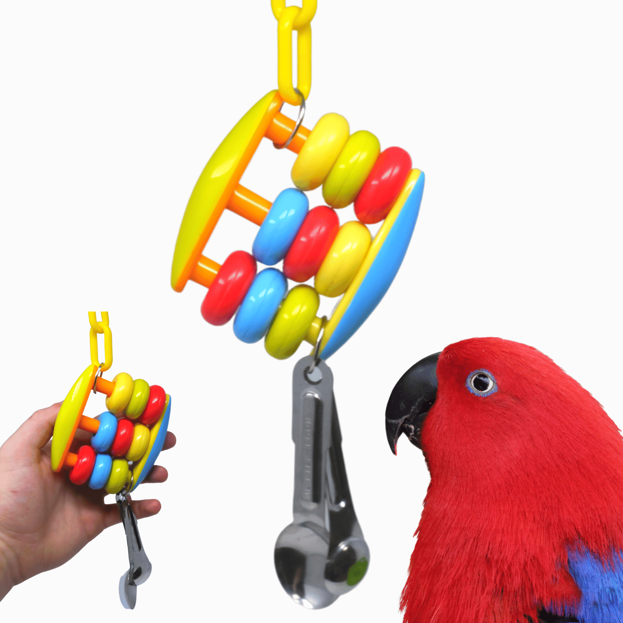 Bonka Bird Toys Spoon Abacus Medium Large Counting Cage Toy (2 Styles ...