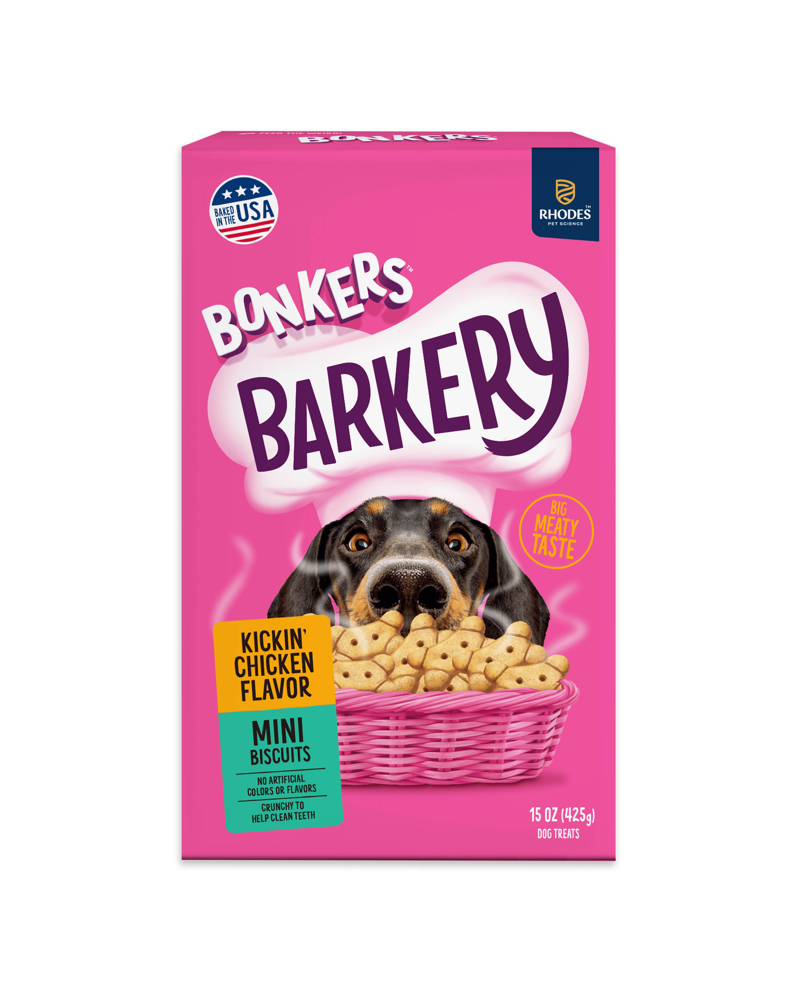 BONKERS Barkery, Dry Biscuit Kickin' Chicken Flavored Dog Treats for ...