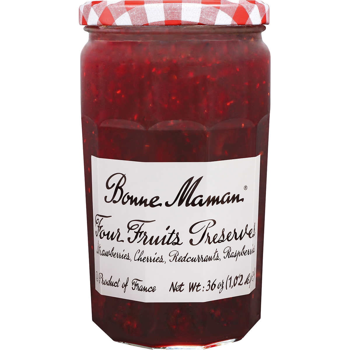 Bonne Maman Four Fruits Preserve, 36 Ounce, Cherries, Strawberries ...