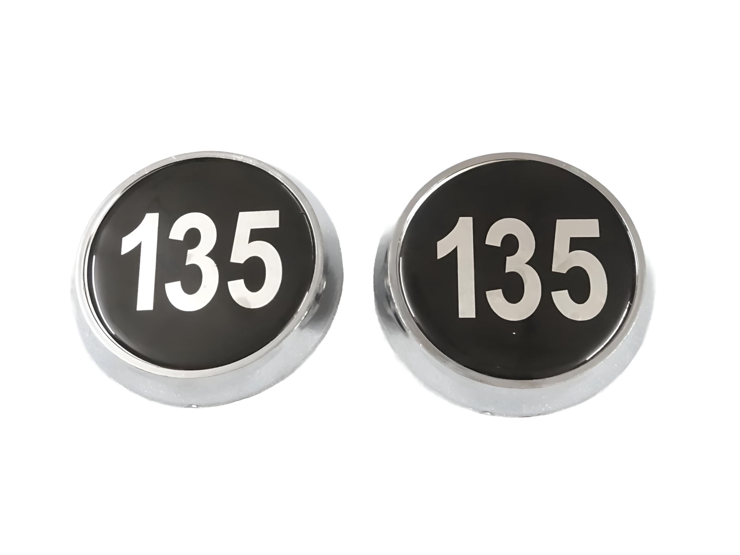 Bonnet Badge Pair – Chrome Medallion Trim – Fits Massey Ferguson 135 ...