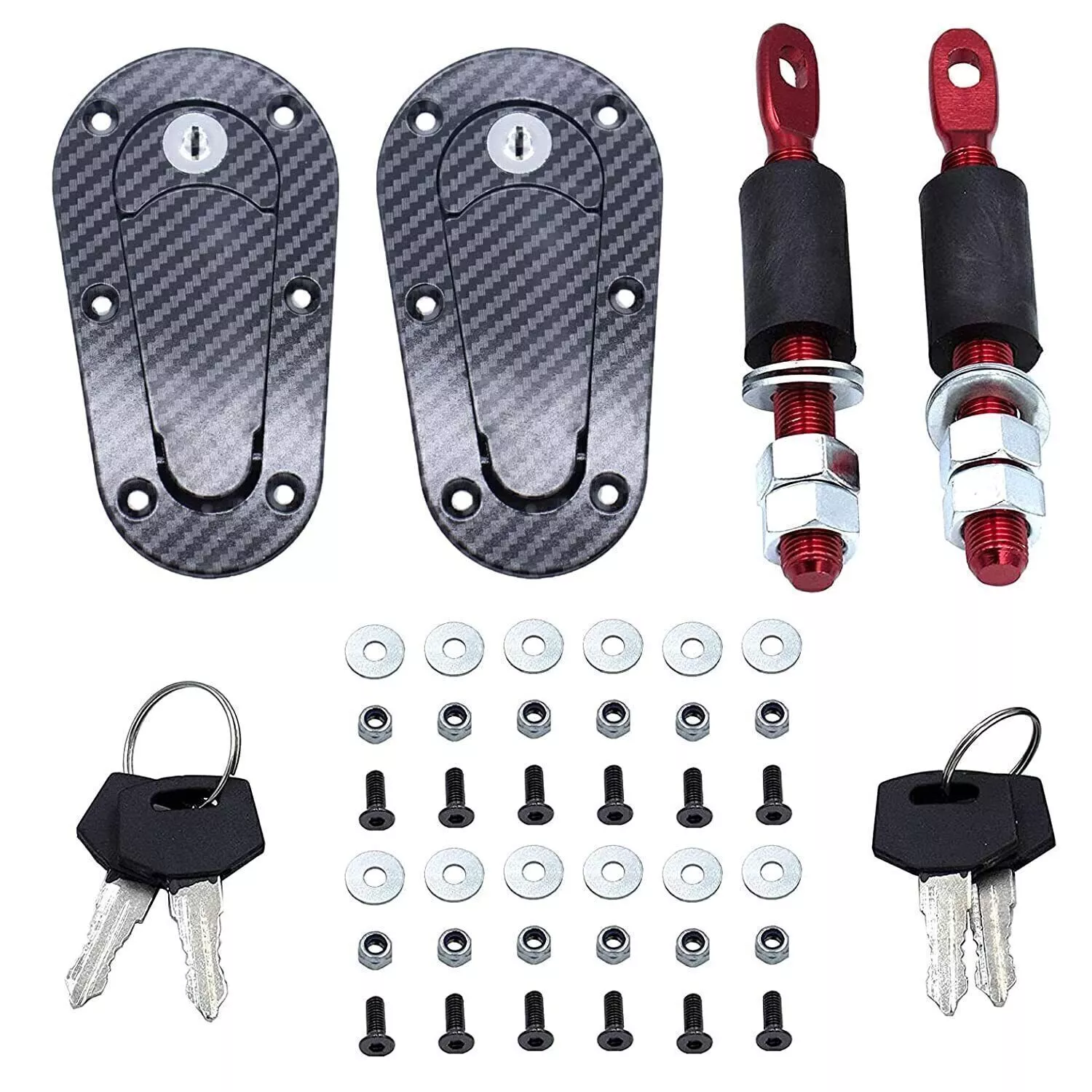 Bonnet Latch Catches, Custom Racing Look Stainless Steel Flush Quick Release for Racing Car ...