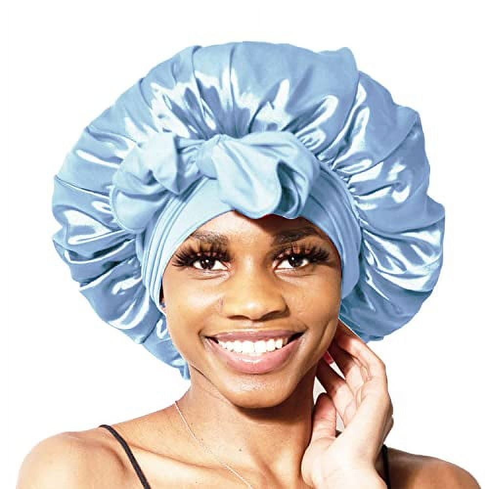 BONNET QUEEN Silk Satin Bonnet for Sleeping Women Adjustable for Curly ...