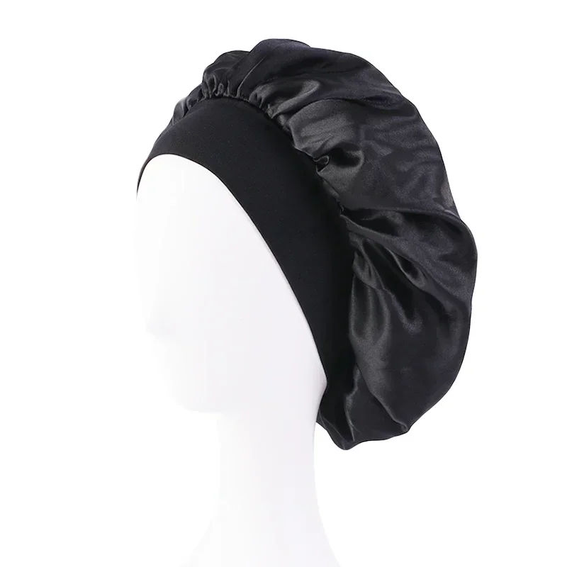 Bonnet Satin Sleeping Hat Hair Night Sleep Cap Head Cover Shower Caps ...