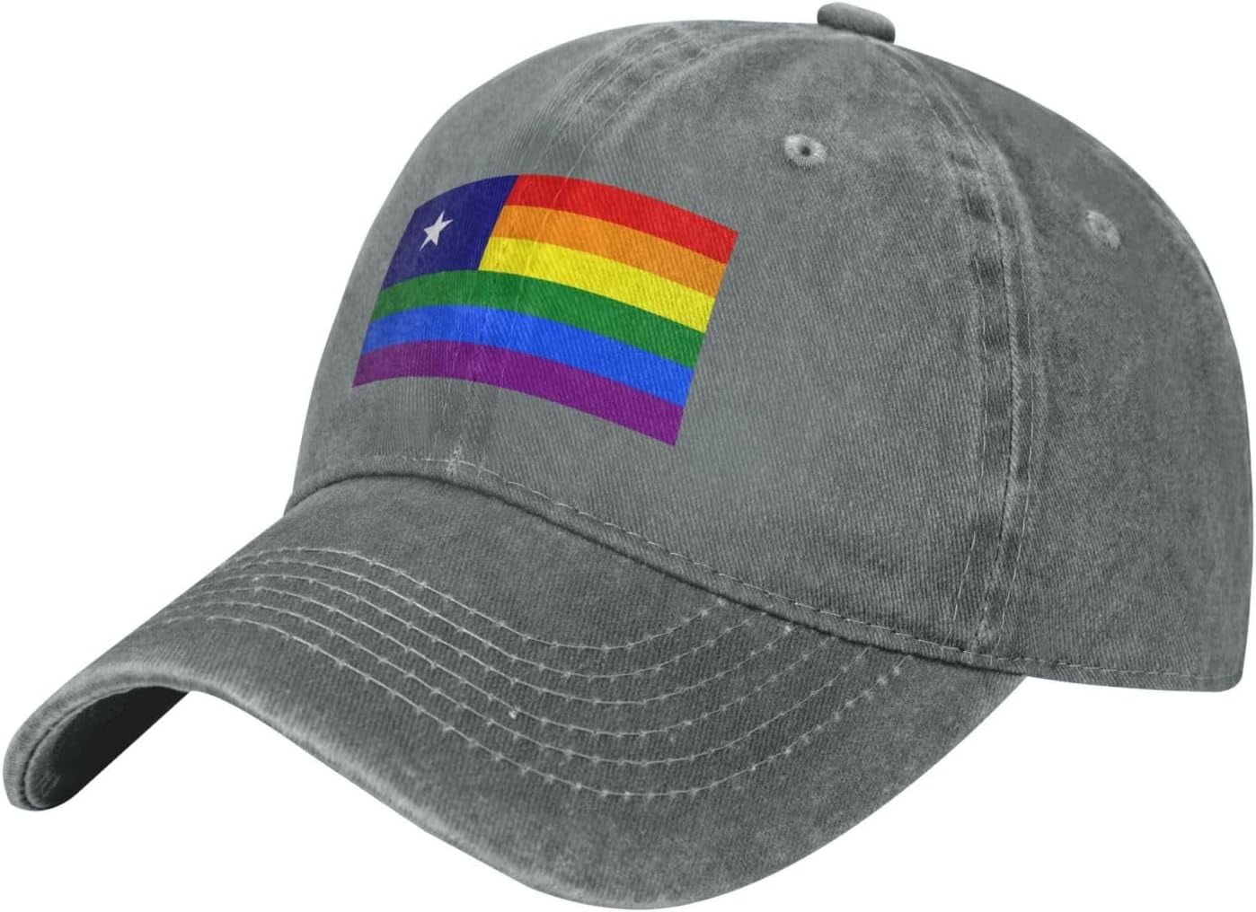 Bonnie Blue Pride Rainbow LGBT Flag Baseball Cap Women Men Hat Vintage ...